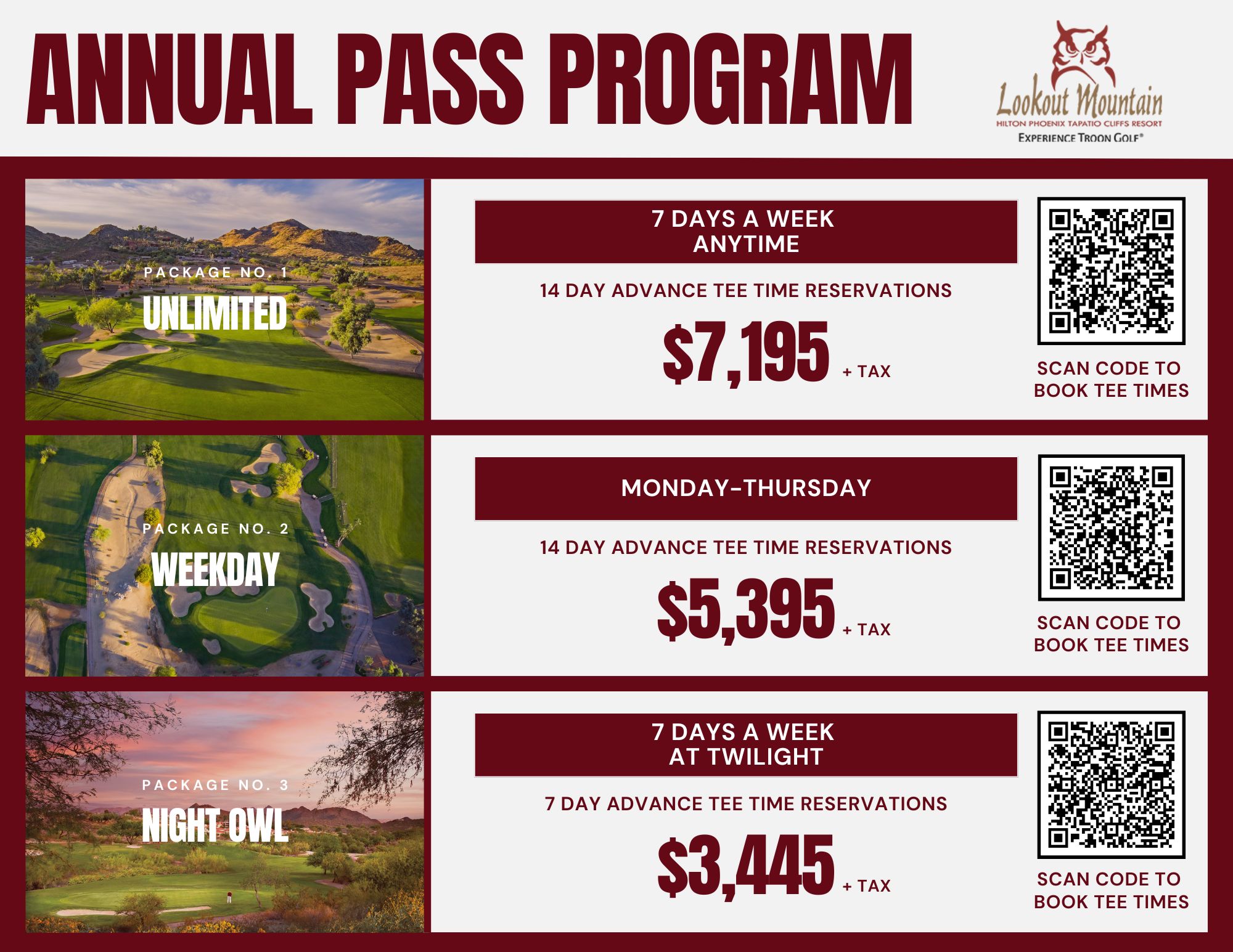 Annual Pass Programs - Lookout Mountain Golf Club